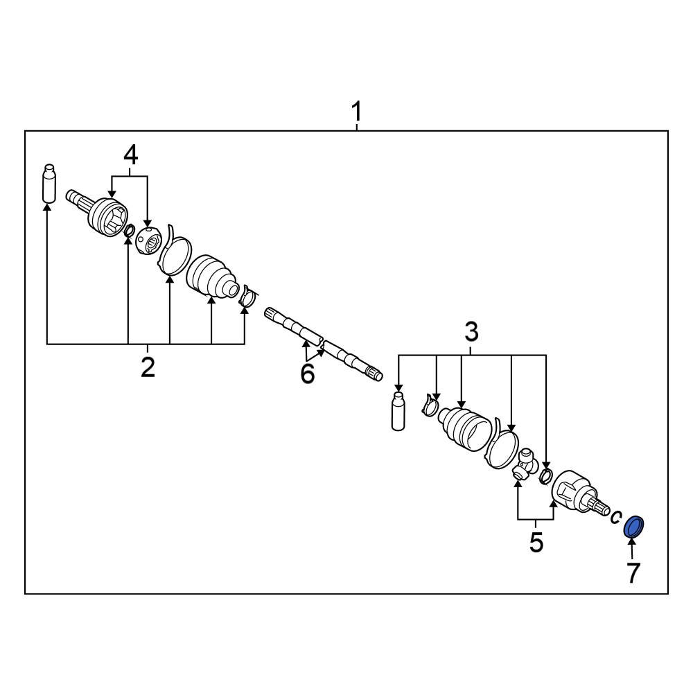 Nissan OE 3975277A1A - Rear CV Joint Oil Seal Dust Shield