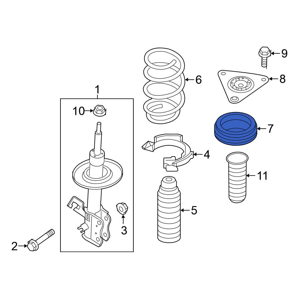 Nissan OE 543258271R - Front Suspension Strut Bearing
