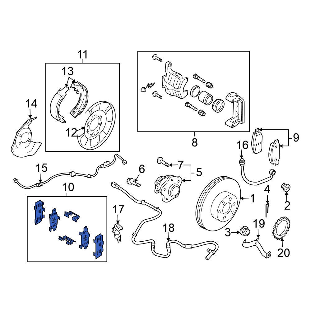 Nissan OE D40604CA0C - Rear Disc Brake Pad Set
