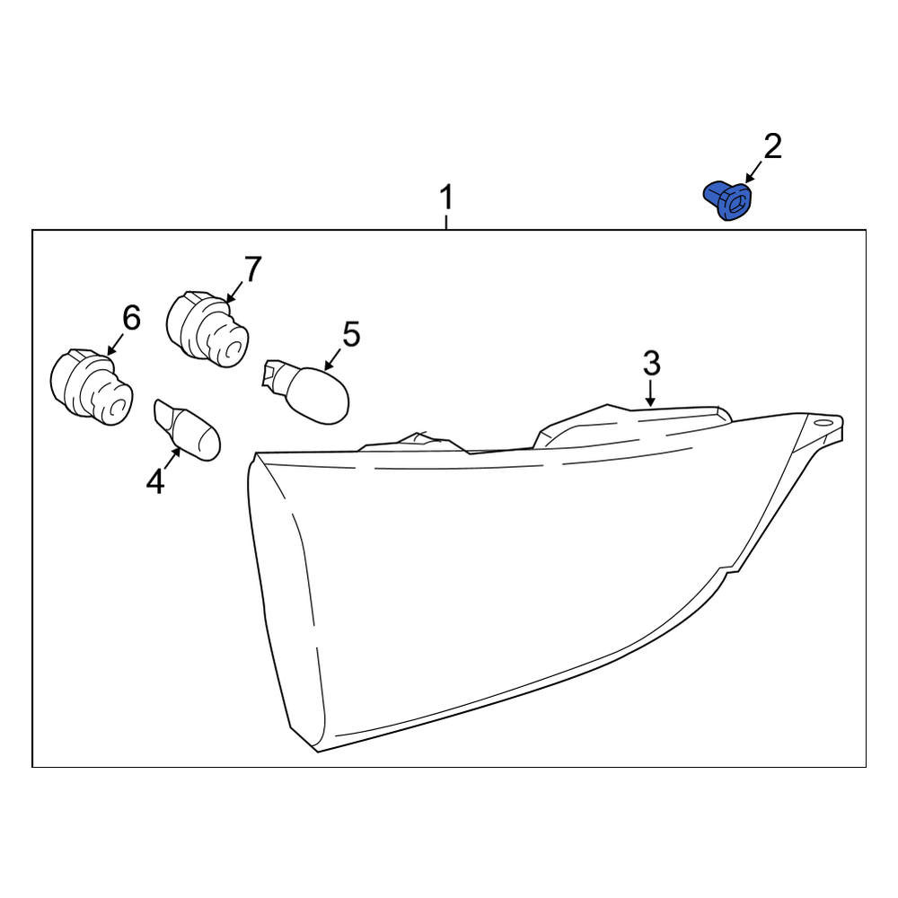 Nissan OE 265572U001 - Lower Tail Light Grommet
