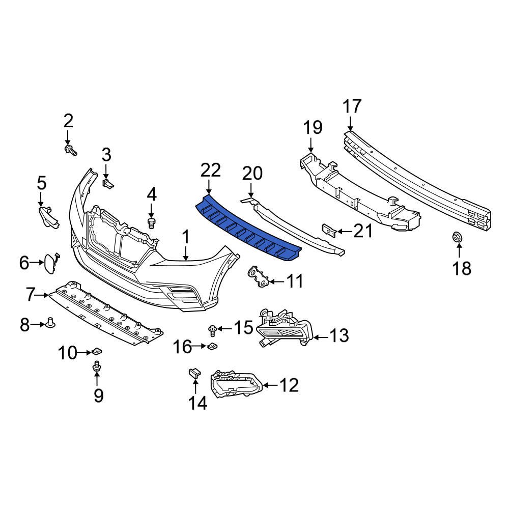 Nissan OE 620915RL0A - Front Lower Bumper Impact Absorber
