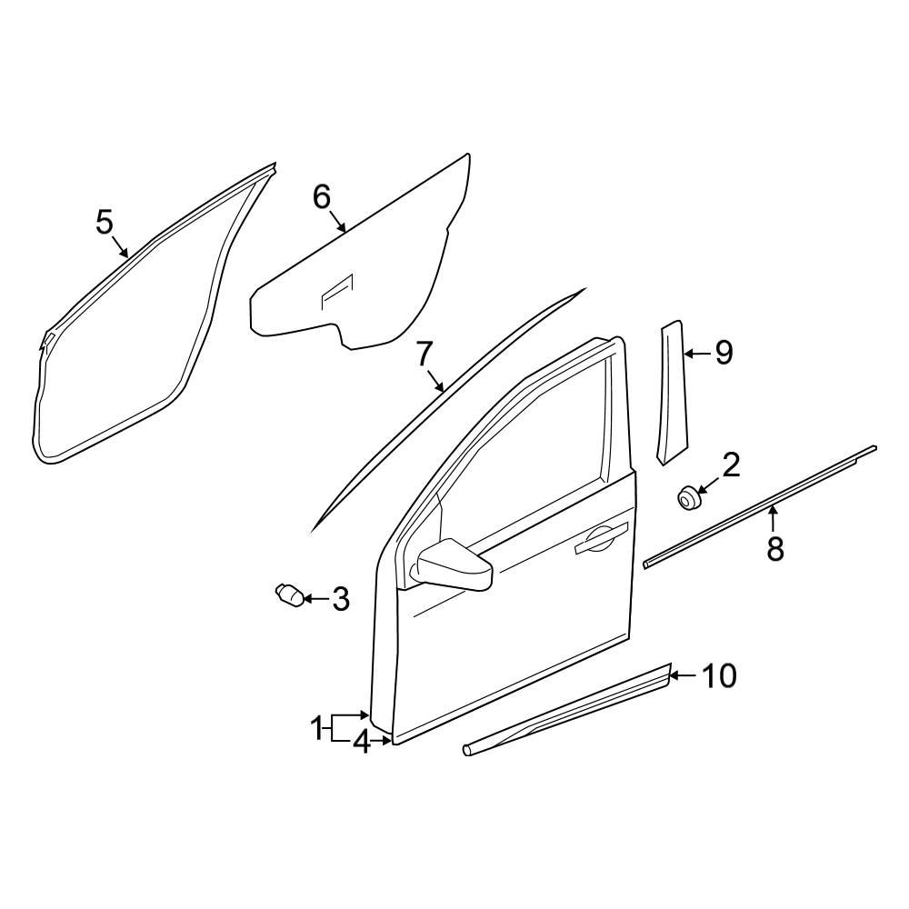 Nissan OE 808715RB0A - Front Left Door Molding