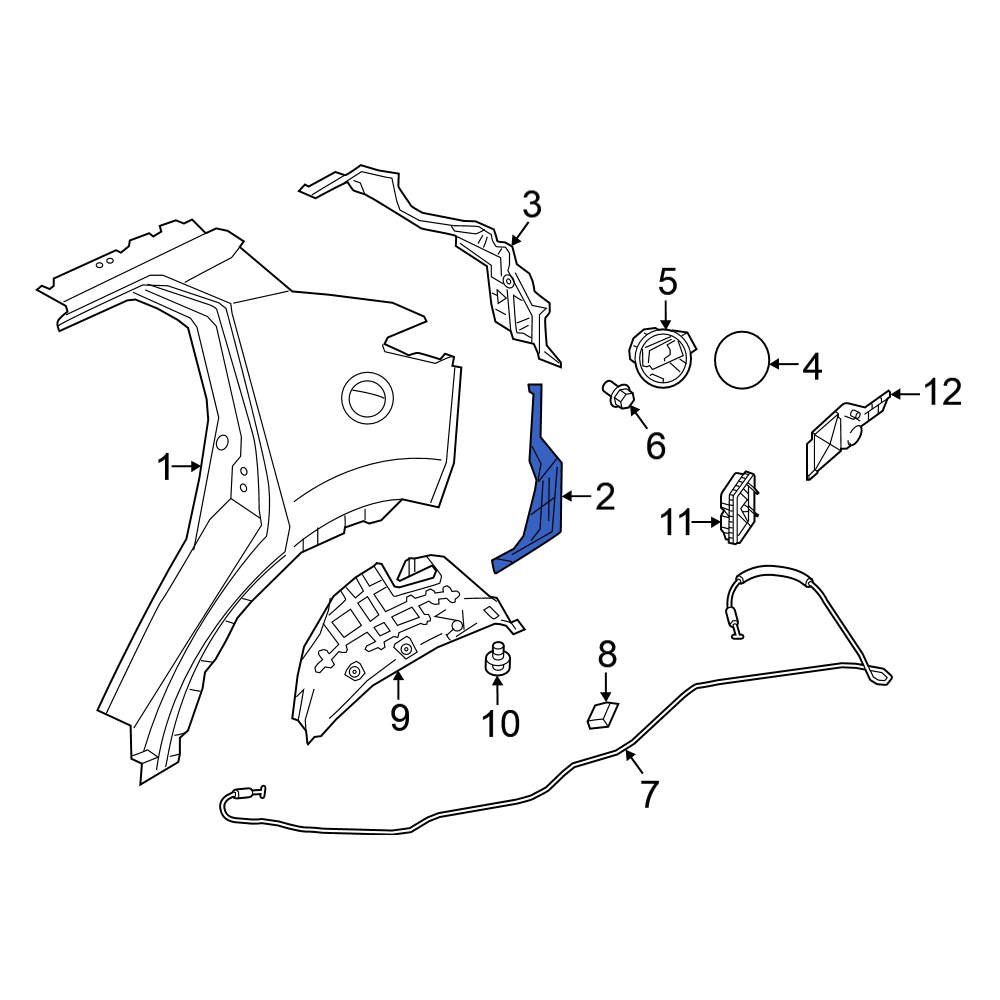 Nissan OE 622245RB0A - Front Right Bumper Cover Bracket