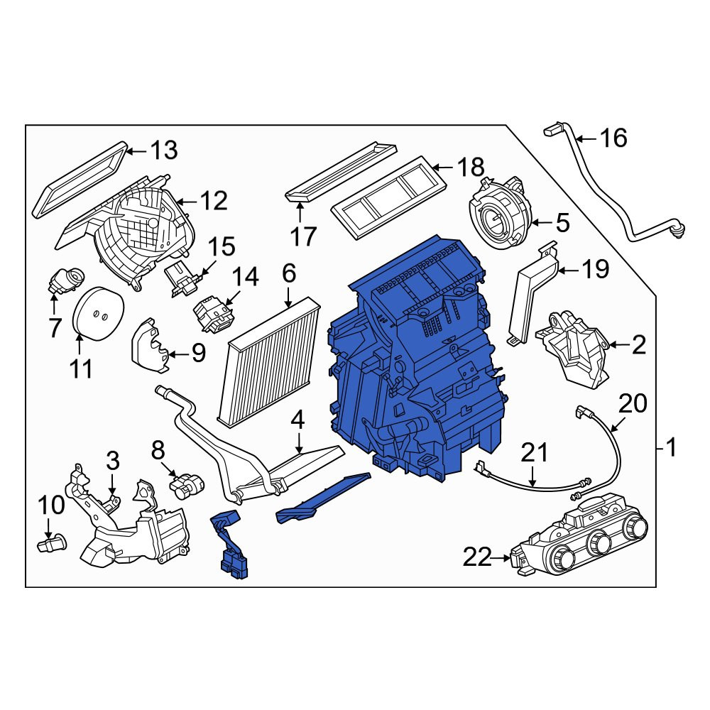 Nissan OE 272107LF0A - HVAC Unit Case Assembly
