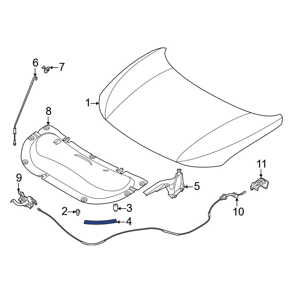 Nissan OE 6582950A00 - Front Hood Stop Buffer