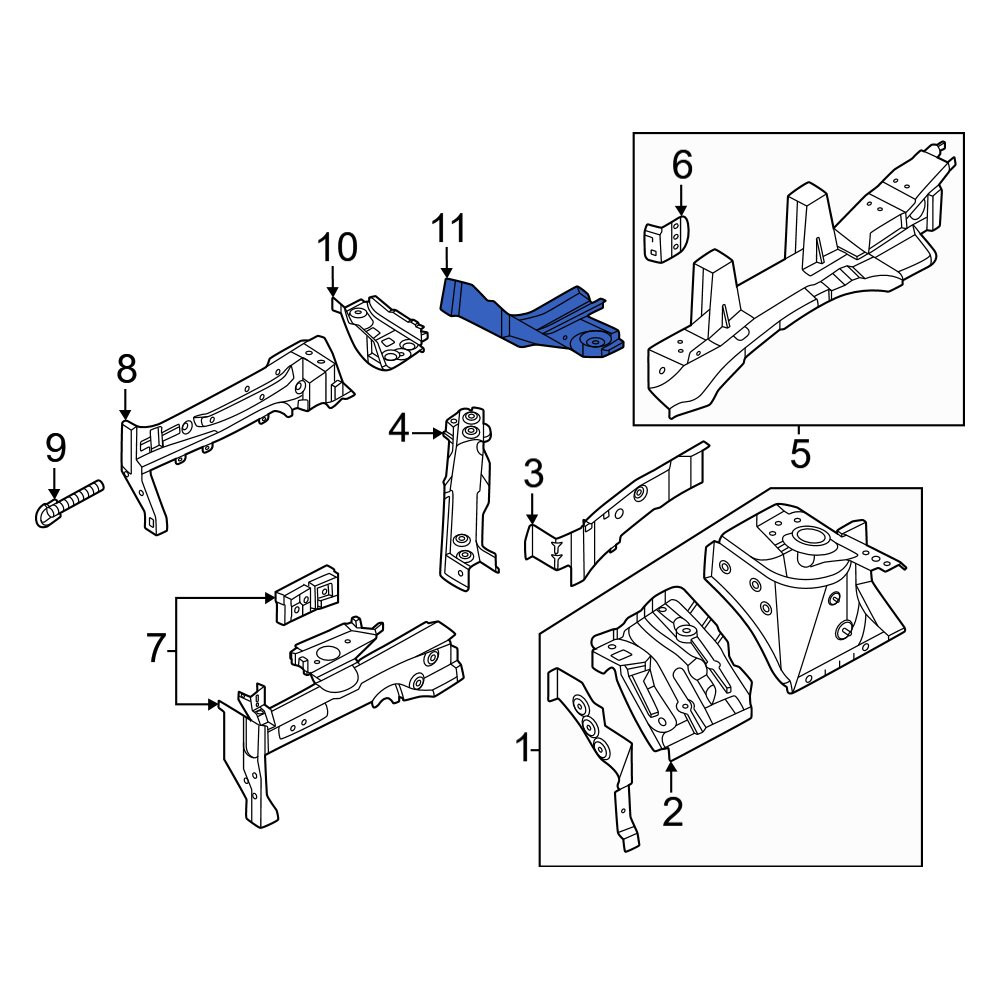 Nissan OE G51717LGMA - Front Left Frame Rail End