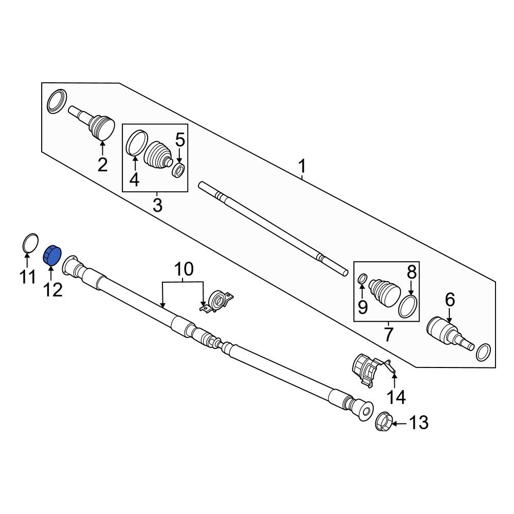 Nissan OE 37120JD01A - Rear Drive Shaft Bolt