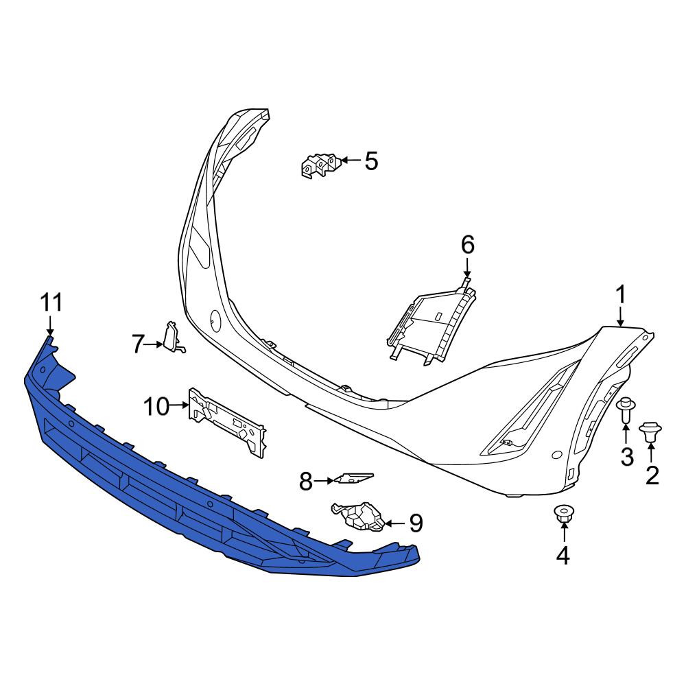 Nissan OE 850B25MR3A - Rear Lower Bumper Cover