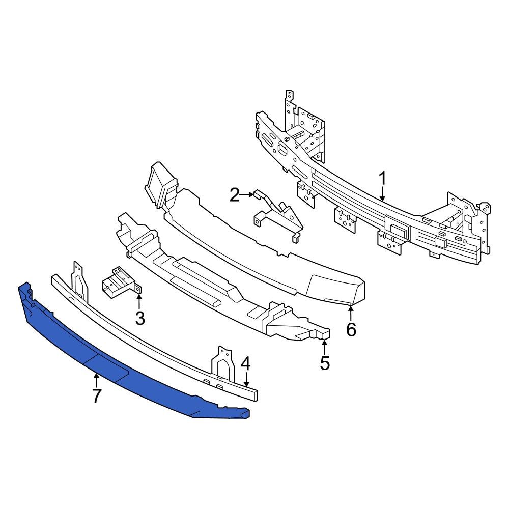 Nissan OE 620915MP0A - Front Lower Bumper Impact Absorber