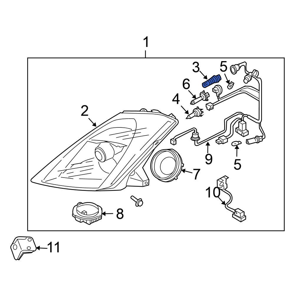 Nissan OE 2626189969 - Rear Turn Signal Light Bulb