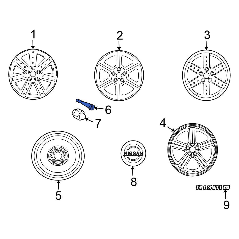 Nissan OE 4031160Y00 - Tire Valve Stem
