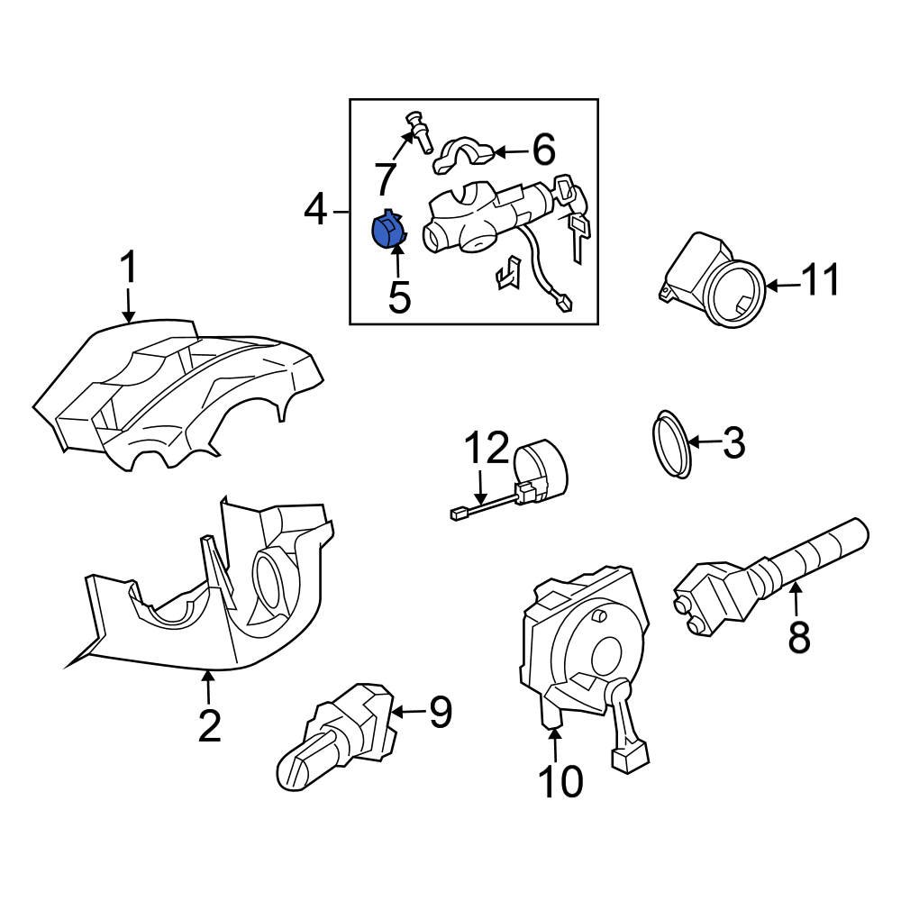 Nissan OE 487500M010 - Ignition Switch
