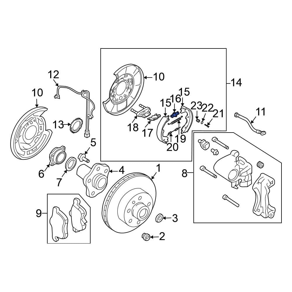 Nissan OE 442009Y00A - Rear Parking Brake Adjuster
