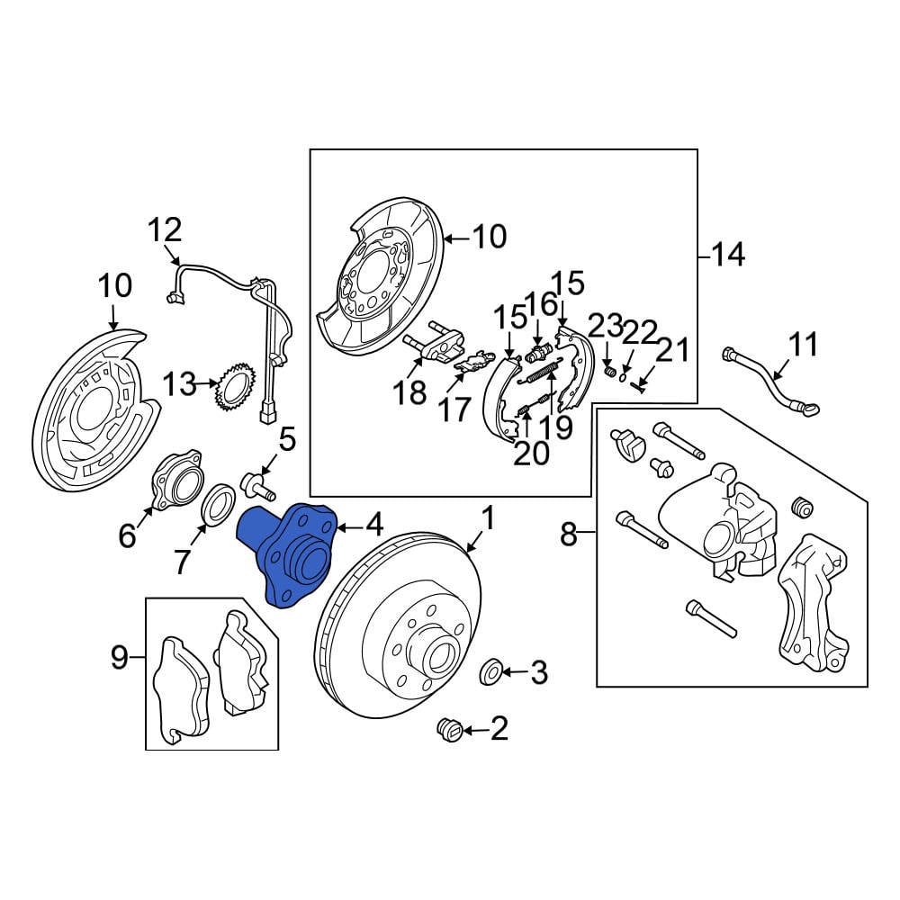 Nissan OE 43202AG000 - Rear Wheel Hub