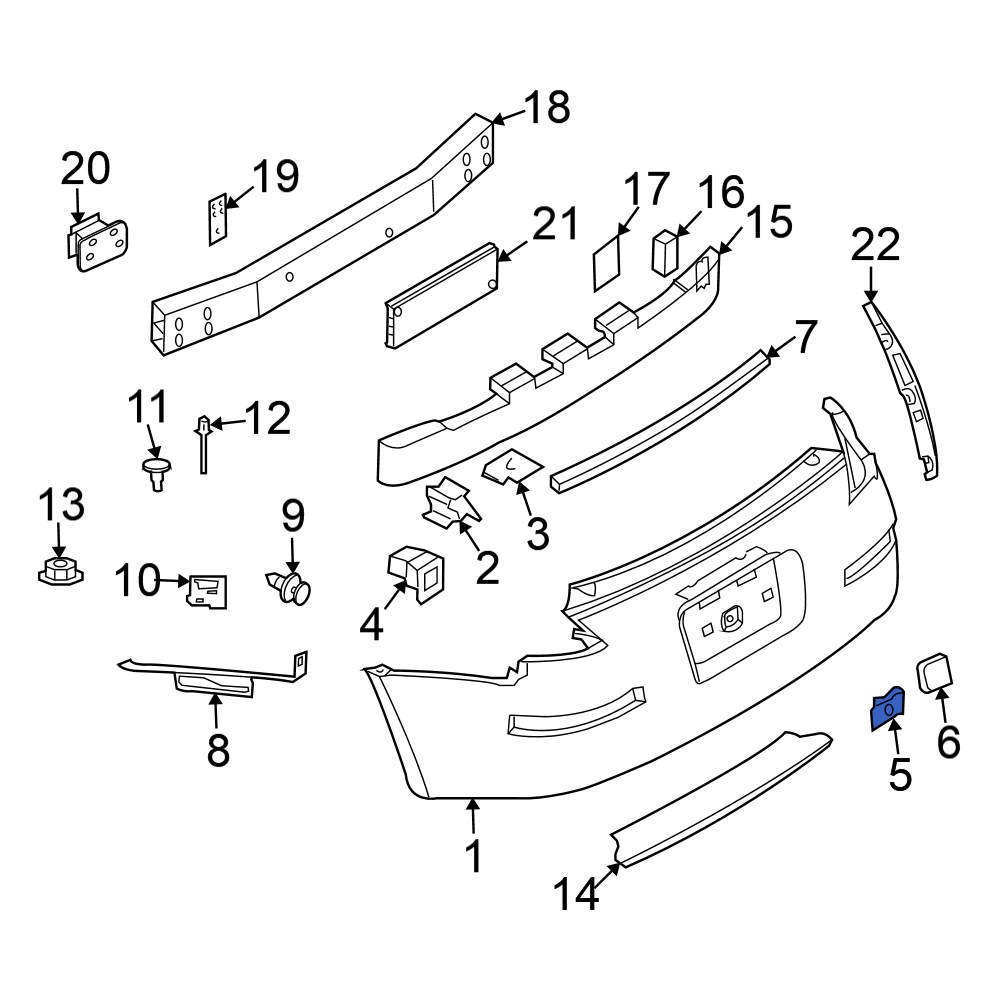 Nissan OE 0124100941 - Front Mud Flap Nut