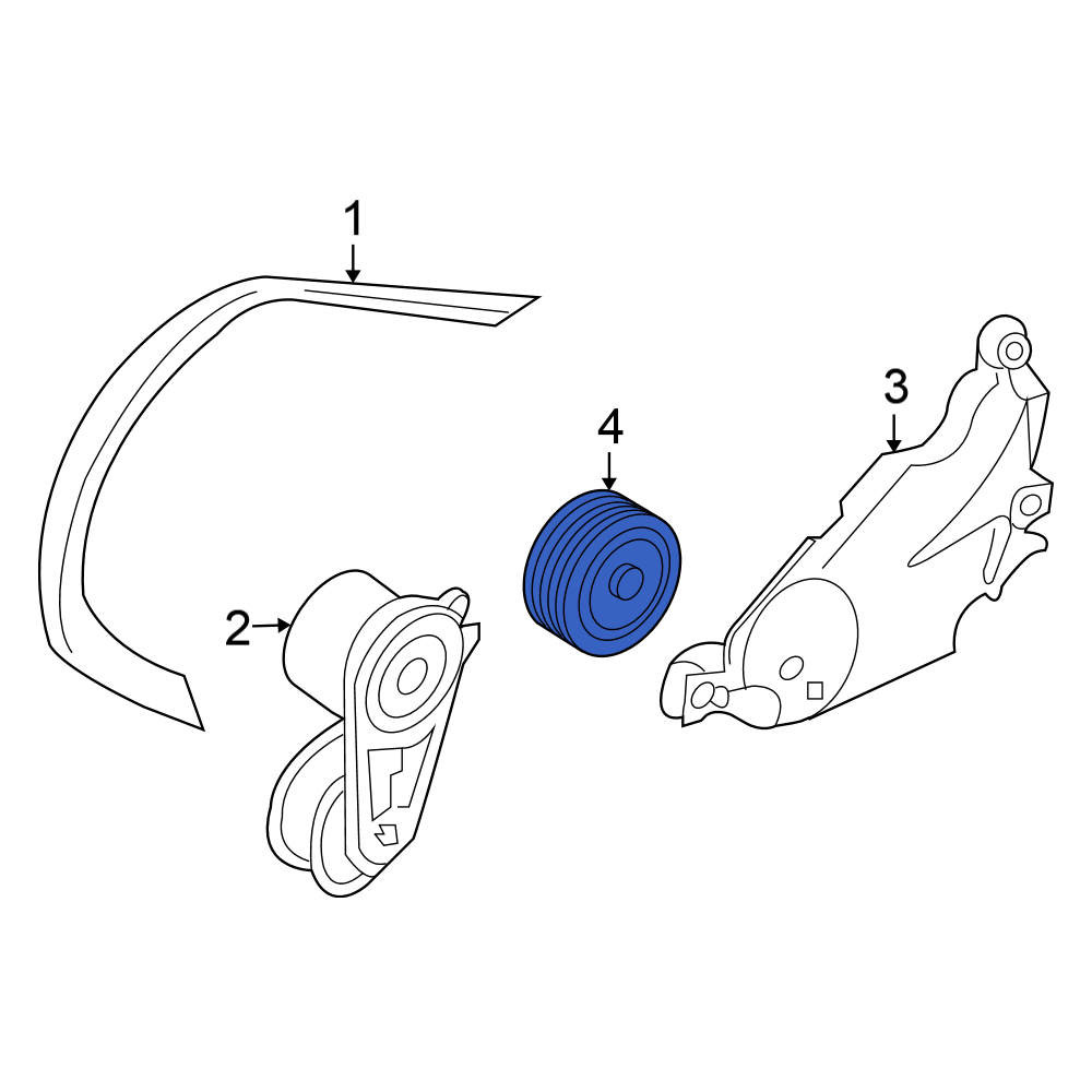 Nissan OE 11925JK20D - Accessory Drive Belt Idler Pulley