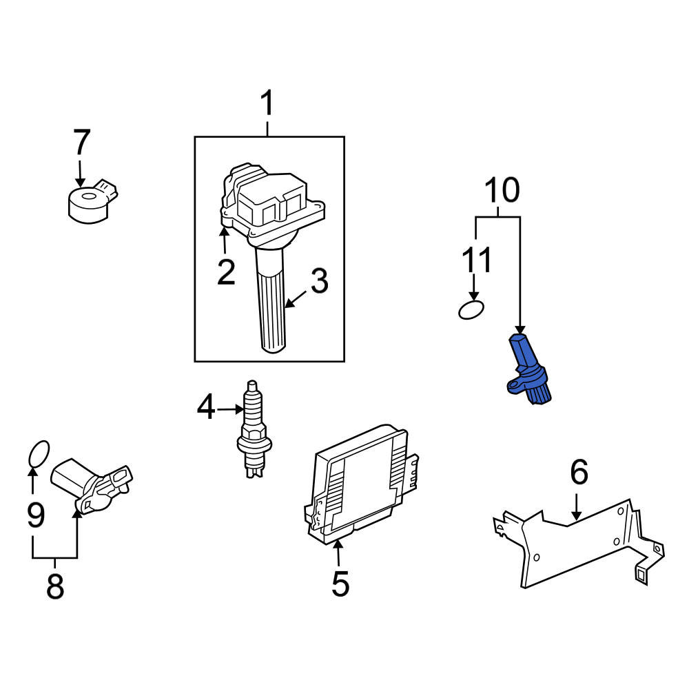 Nissan OE 23731JA10C - Engine Crankshaft Position Sensor