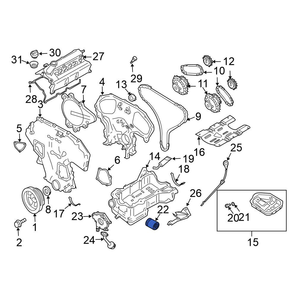 Nissan OE 1520865F0E - Engine Oil Filter