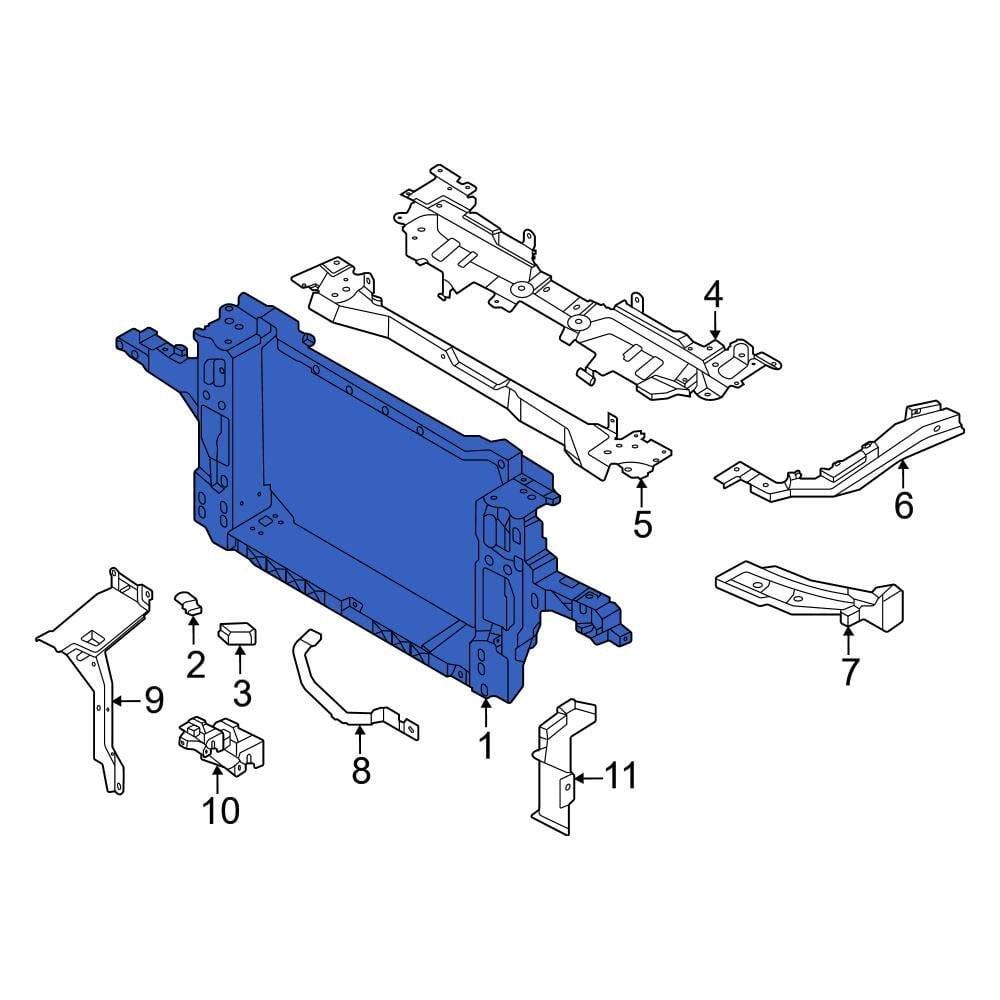 Nissan OE 625016GP0A - Front Radiator Support Panel