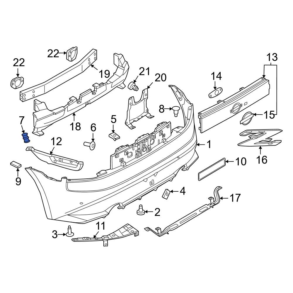 Nissan OE 0128101431 - Bumper Cover Grommet