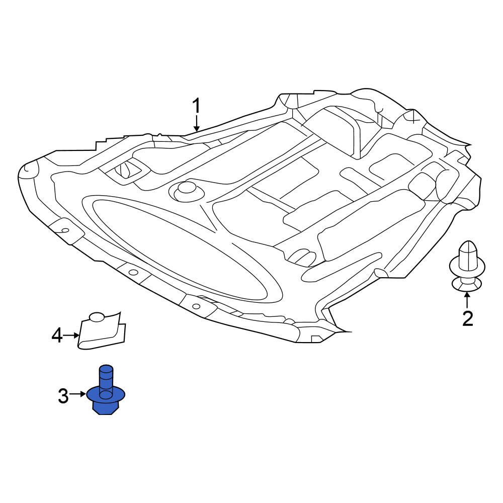 Nissan OE 0145600691 - Radiator Support Splash Shield Screw