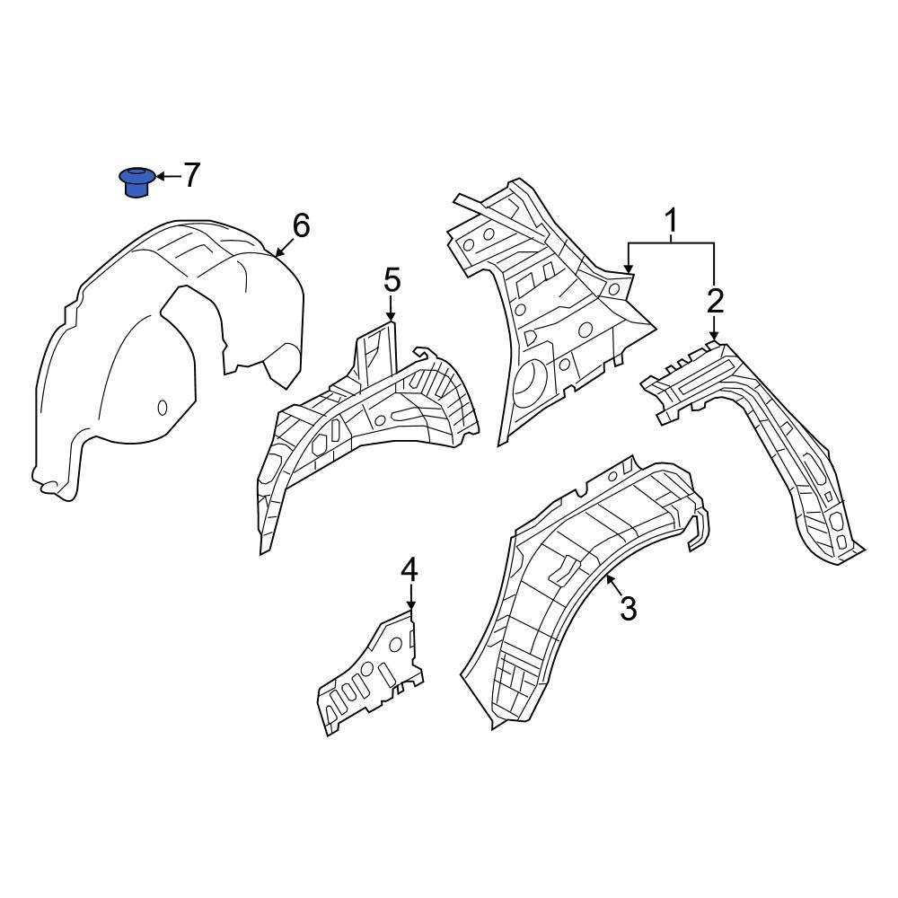 Nissan OE 0155305131 - Kick Panel Retainer