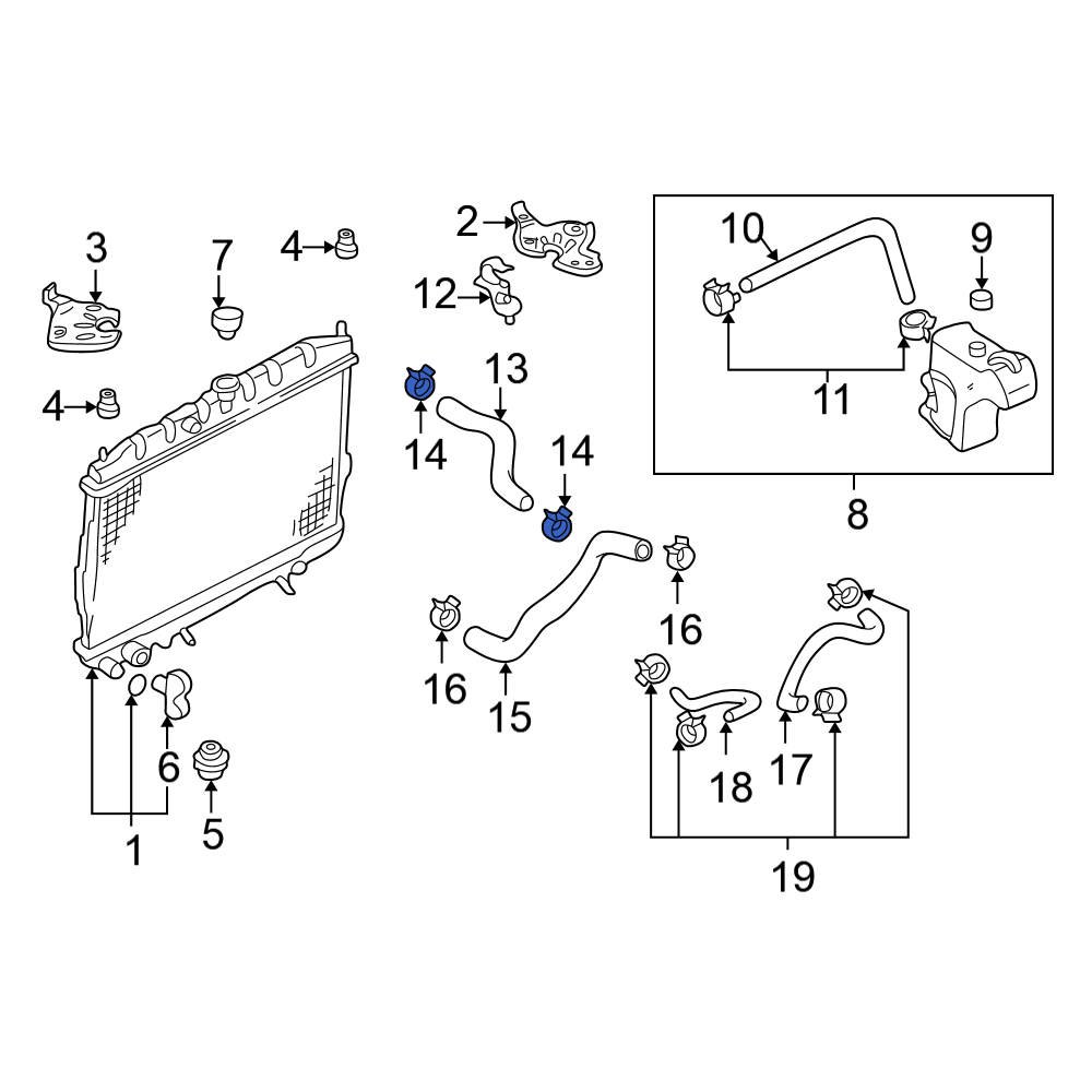Nissan OE 0155800731 - Upper Radiator Hose Clamp