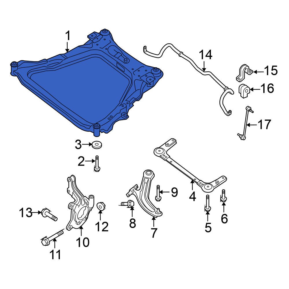 Nissan OE 544009AA0A - Front Engine Cradle