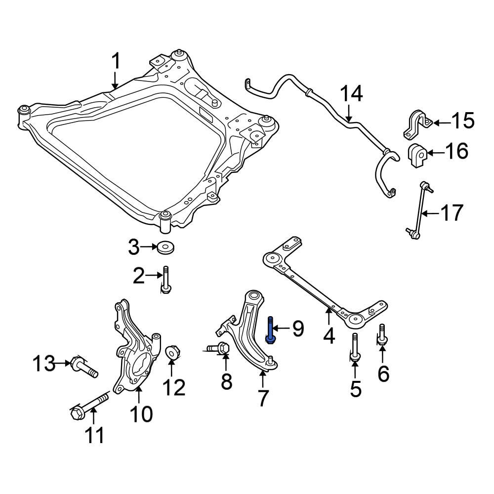 Nissan OE 54459EN00E - Suspension Strut Bolt