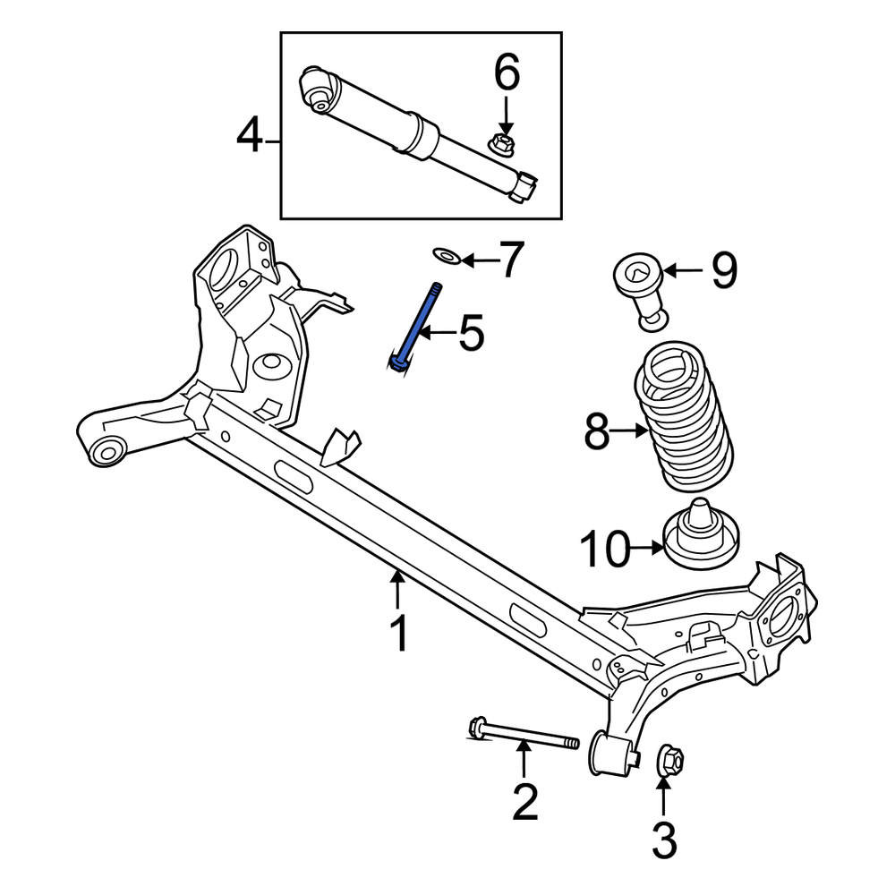 Nissan OE 54459ET000 - Upper Suspension Shock Absorber Mounting Bolt