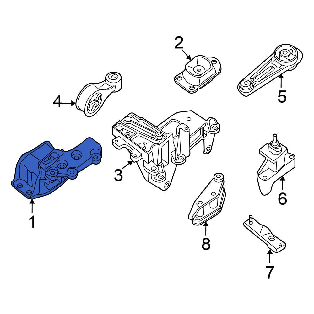 Nissan OE 11210ET80A - Right Engine Mount