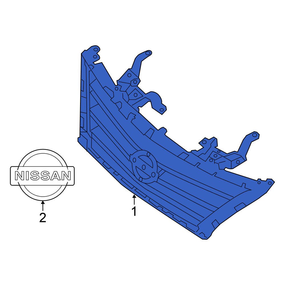 Nissan OE 623103RM0A - Front Upper Grille
