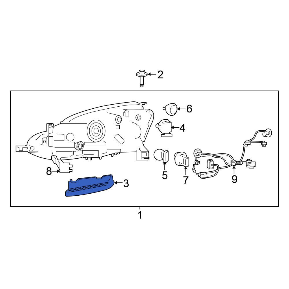 Nissan OE 622293YU0A - Left Headlight Fastener Clip