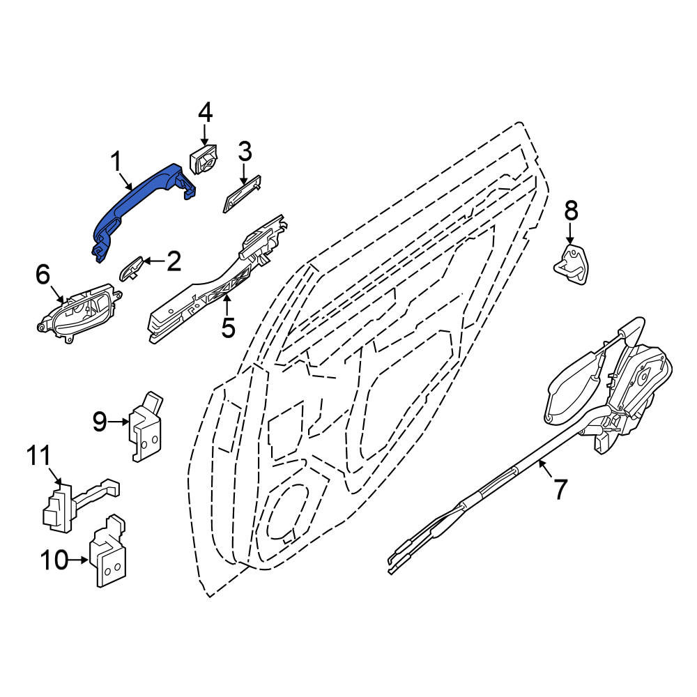 Nissan OE 826409N00A - Rear Outer Exterior Door Handle