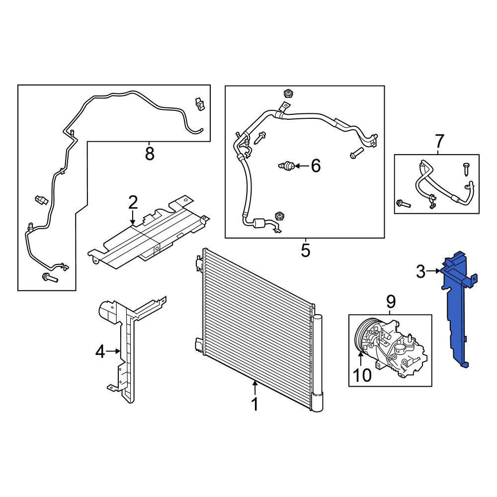 Nissan OE 921846LB0B - Front Right A/C Condenser Duct