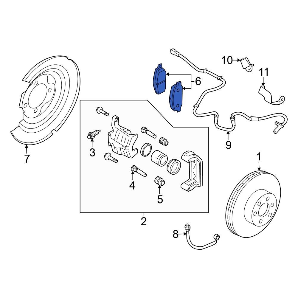 Nissan OE D40606LA0A - Rear Disc Brake Pad Set