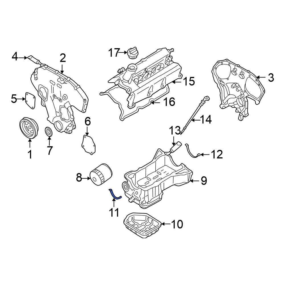 Nissan OE 111217Y000 - Front Engine Oil Pan Gasket