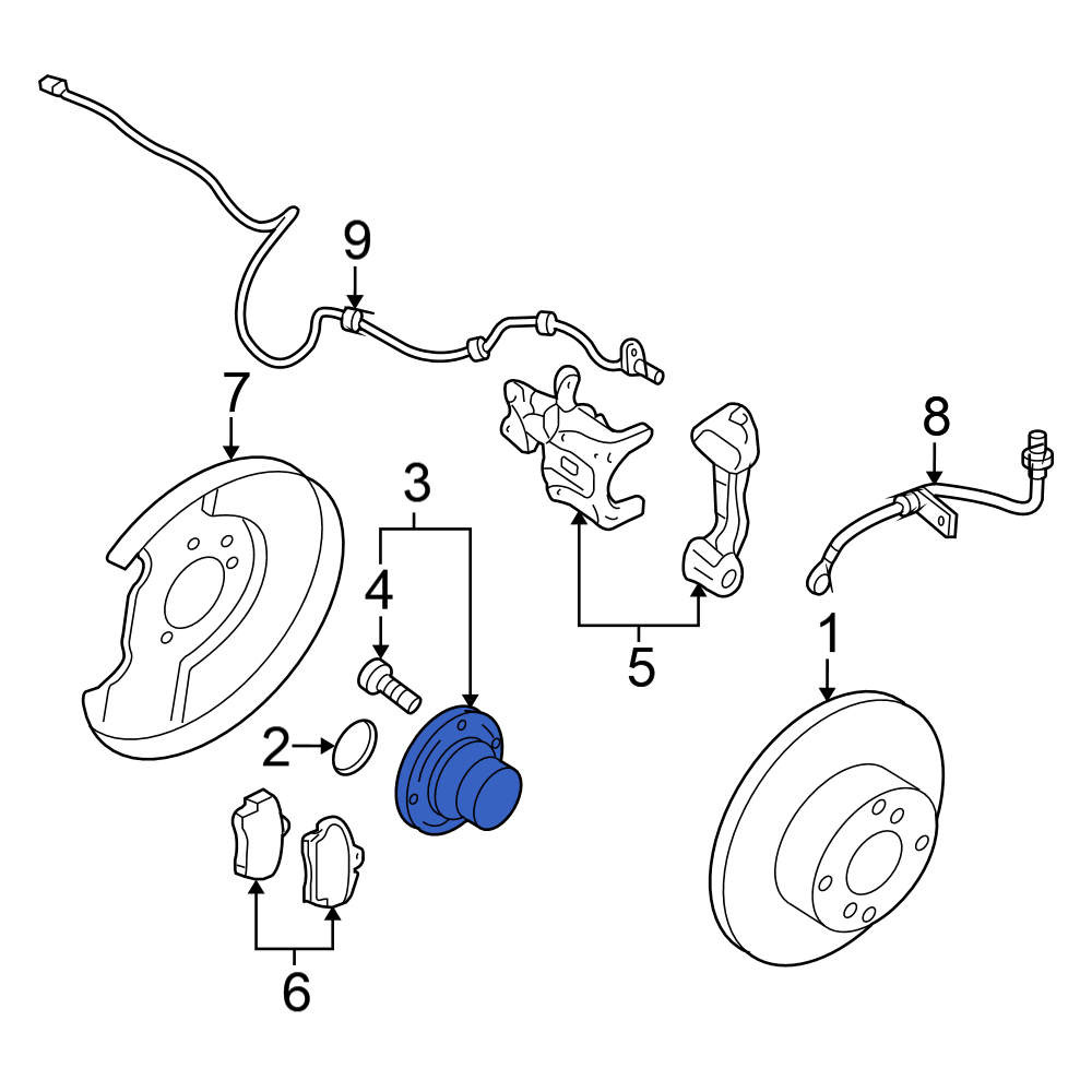 Nissan OE 402022Y010 - Front Wheel Hub