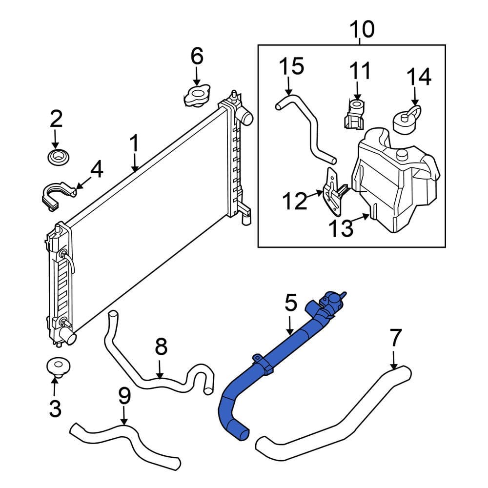 Nissan OE 215019HA0A - Upper Radiator Coolant Hose