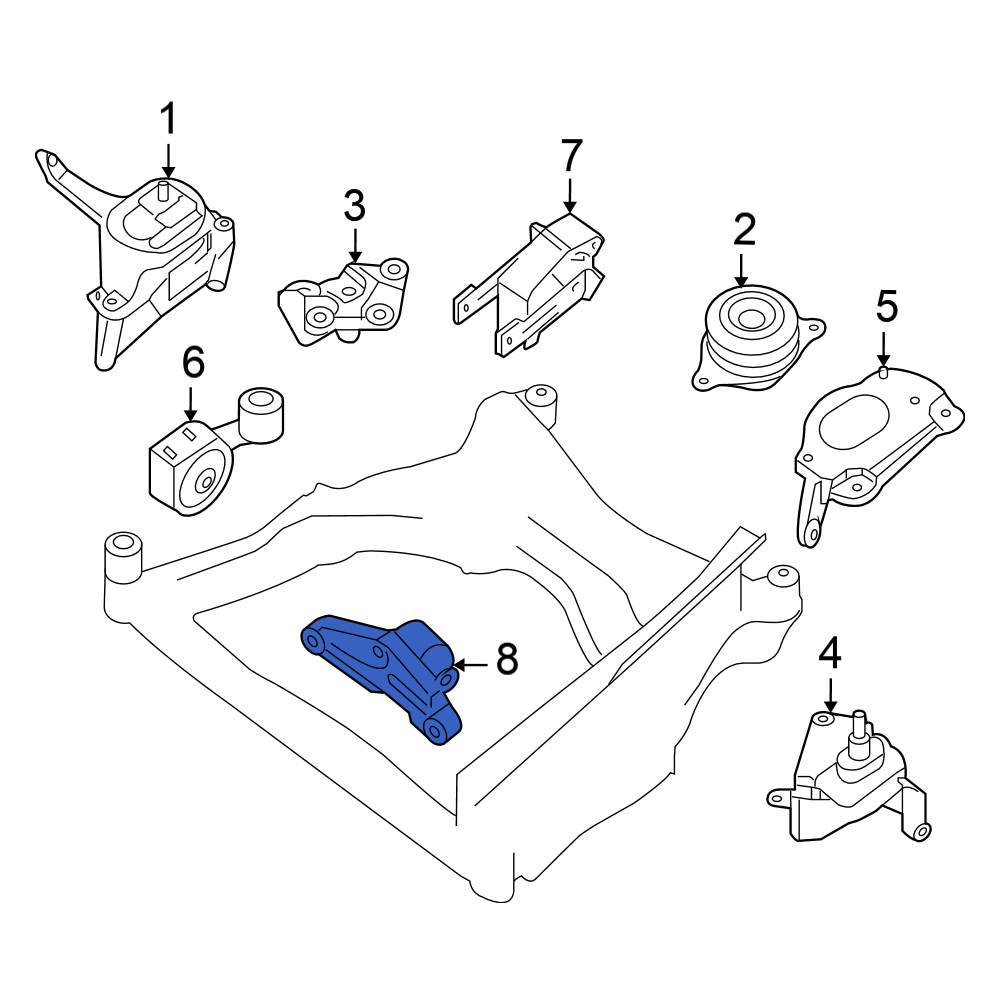Nissan OE 11332JA00A - Engine Mount Bracket