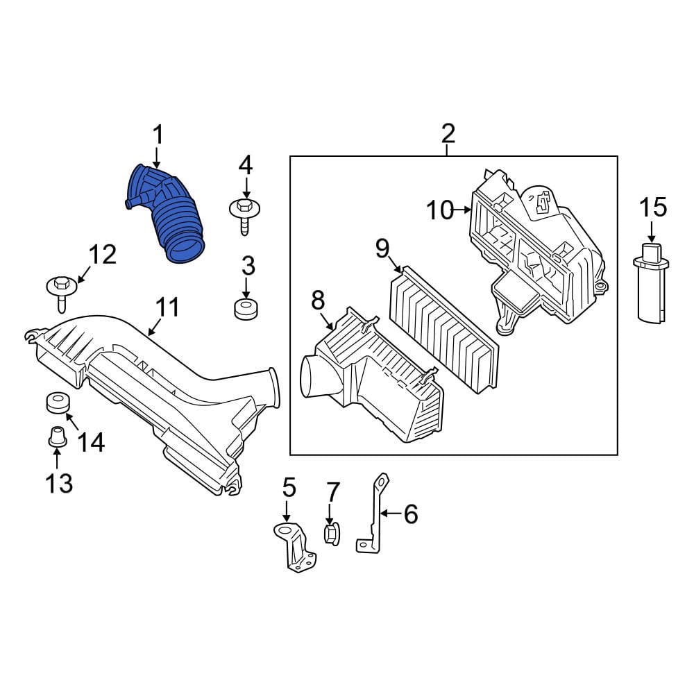 Nissan OE 16576JA100 - Upper Engine Air Intake Hose