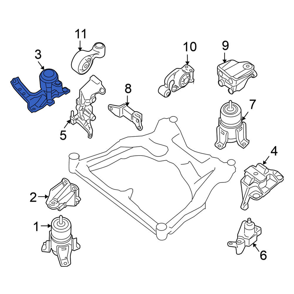 Nissan OE 112109N00A - Right Engine Mount