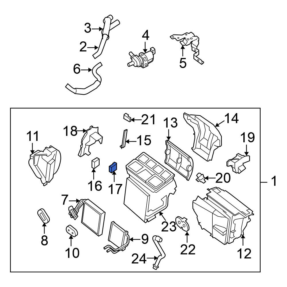 Nissan OE 27732AL610 - Right HVAC Blend Door Actuator