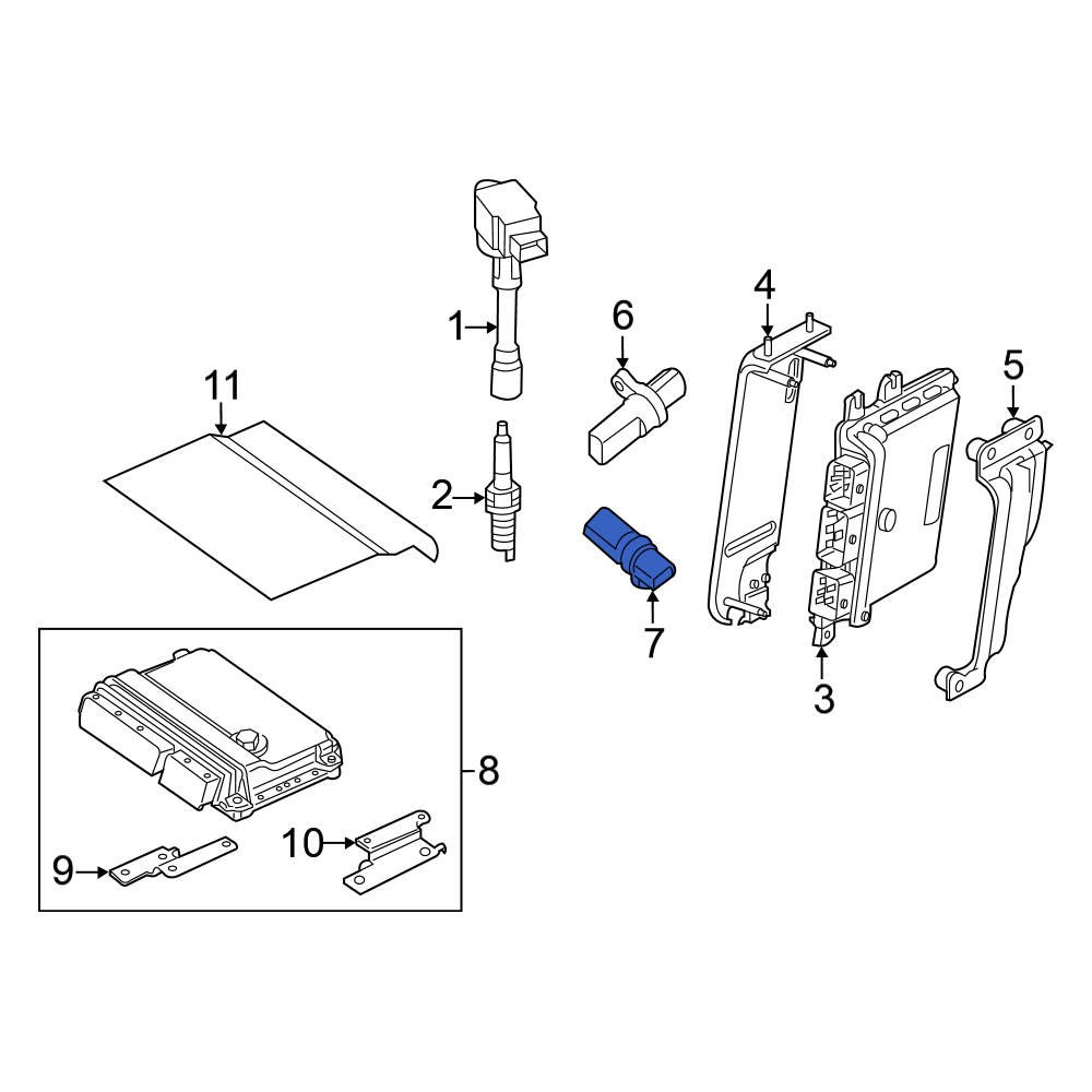 Nissan OE 23731JA11B - Engine Camshaft Position Sensor