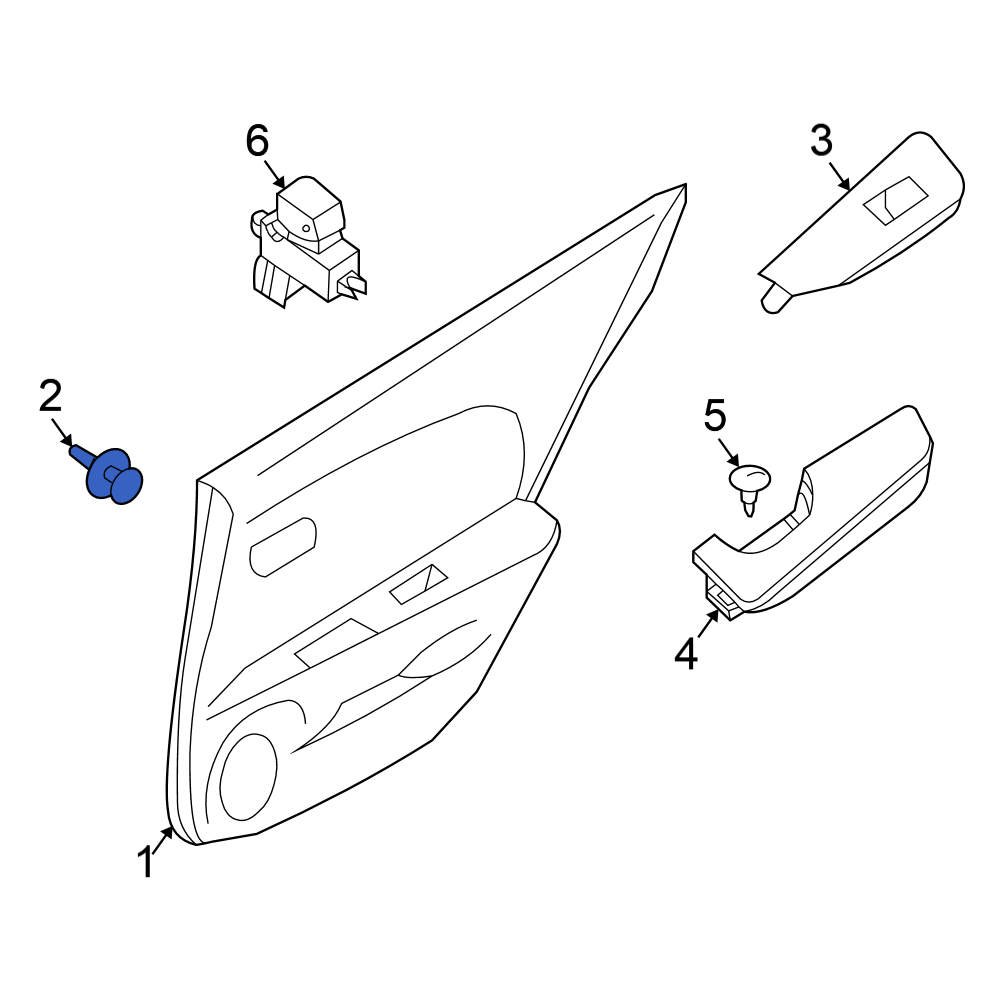 Nissan OE 84953JA00A - Door Interior Trim Panel Retainer