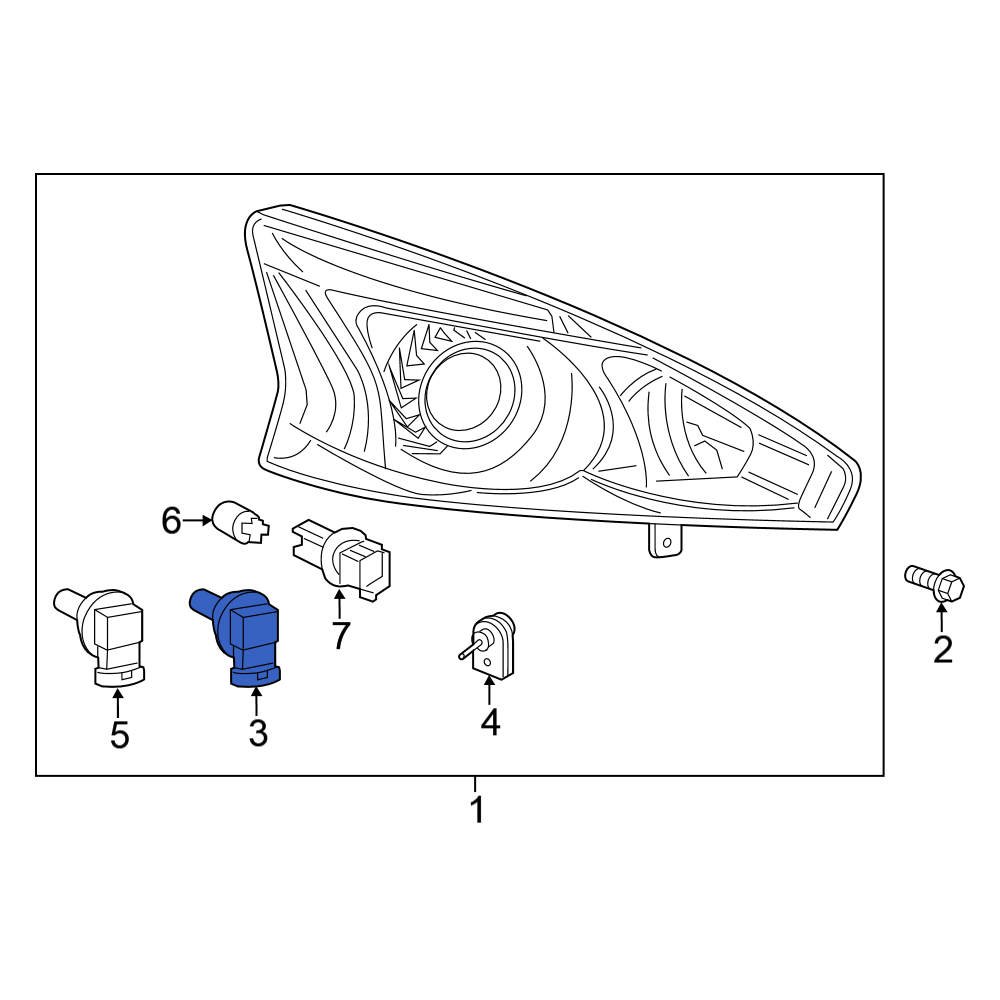 Nissan OE 262969B92B - Front Inner Headlight Bulb