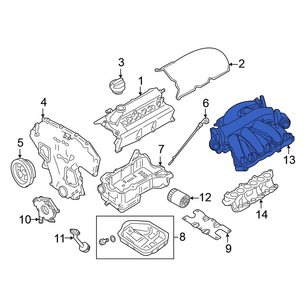 Nissan OE 14010JA10D - Upper Engine Intake Manifold