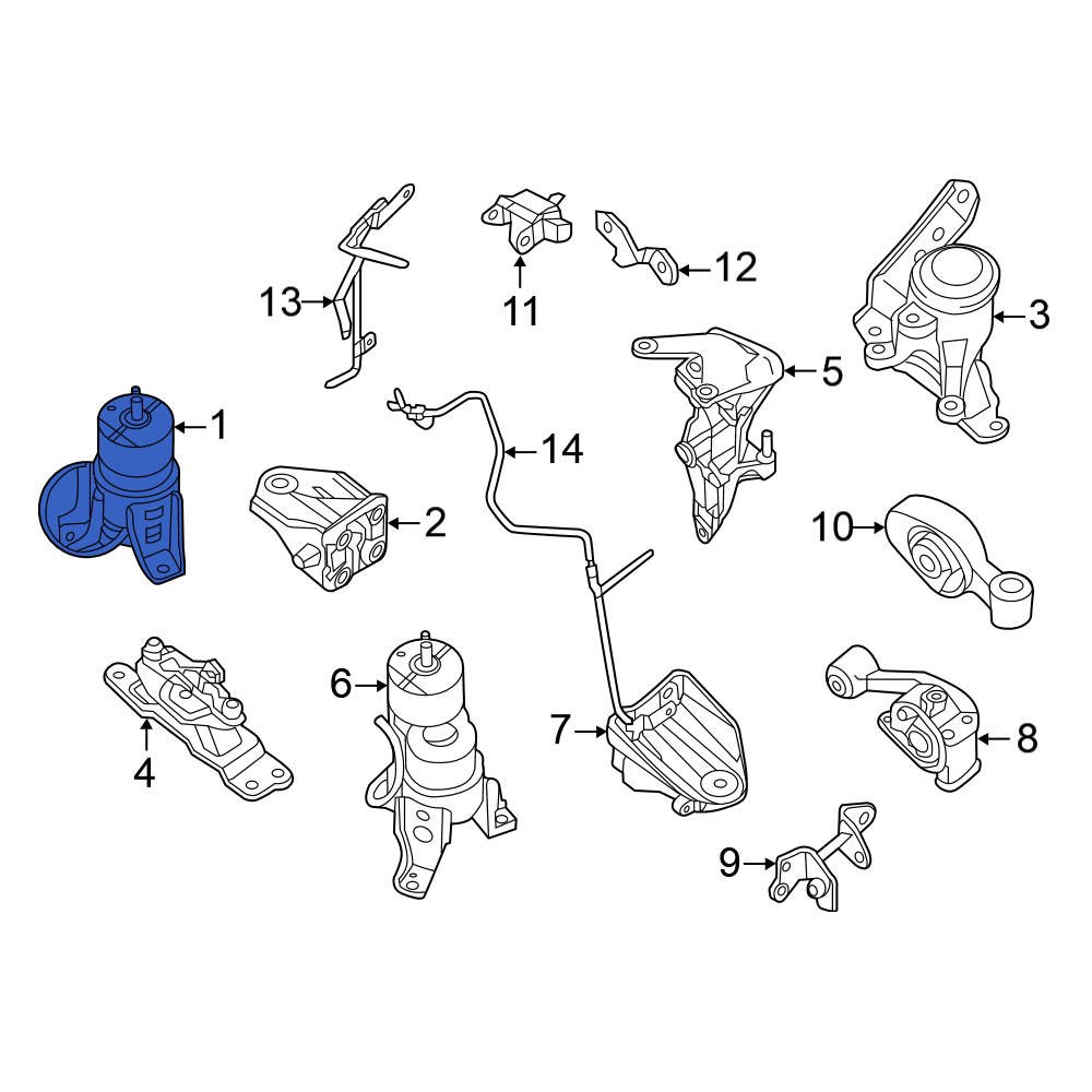 Nissan OE 11270JA10A - Front Engine Mount