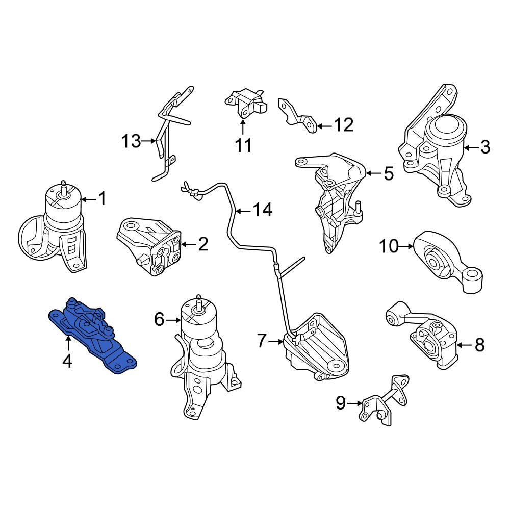 Nissan OE 112204RA0A - Left Engine Mount