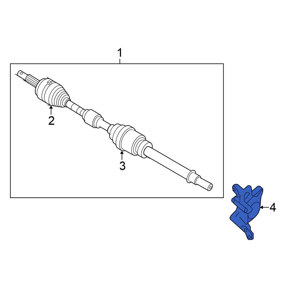 Nissan OE 397803JA0A - Right CV Axle Shaft Carrier Bearing Bracket